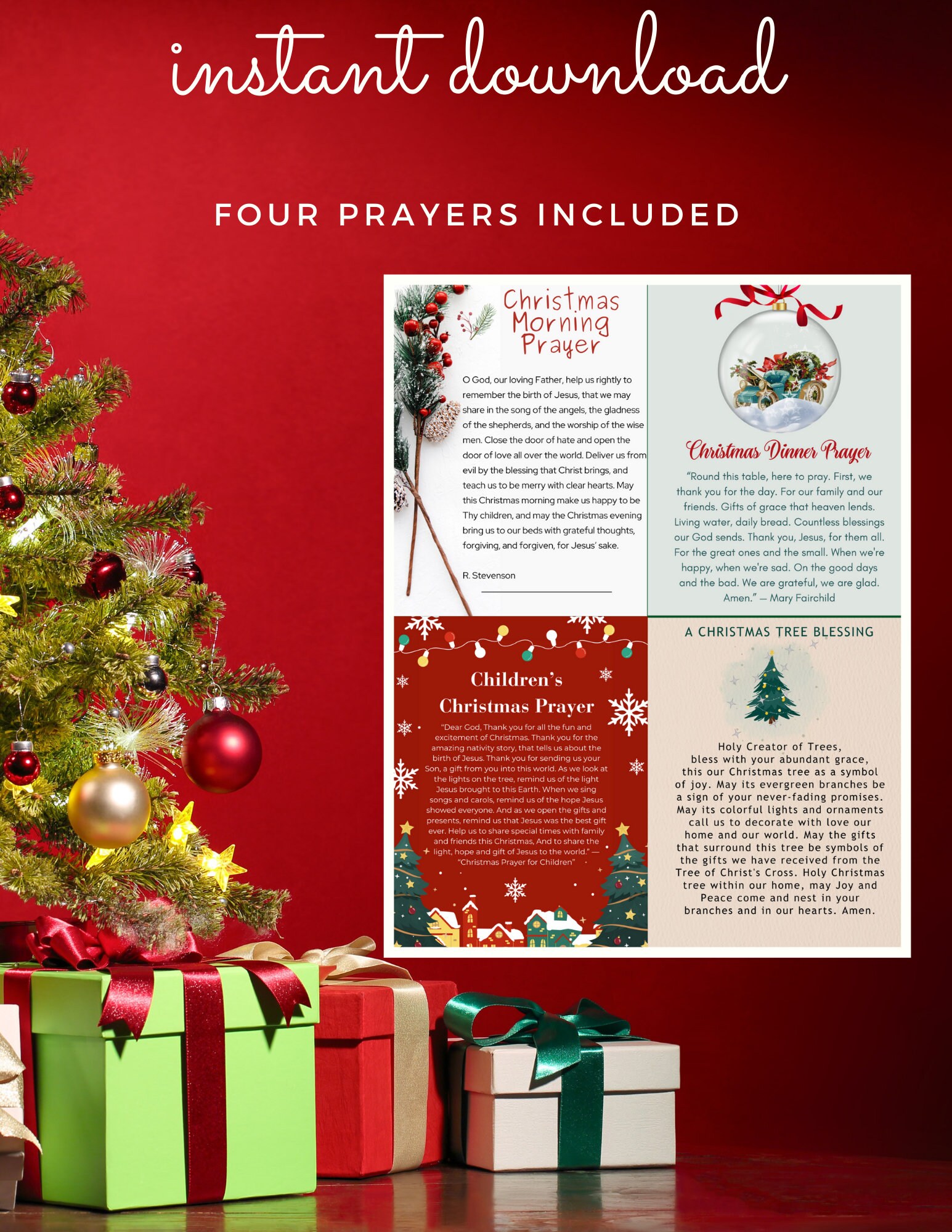 Printable Christmas Prayers - Etsy