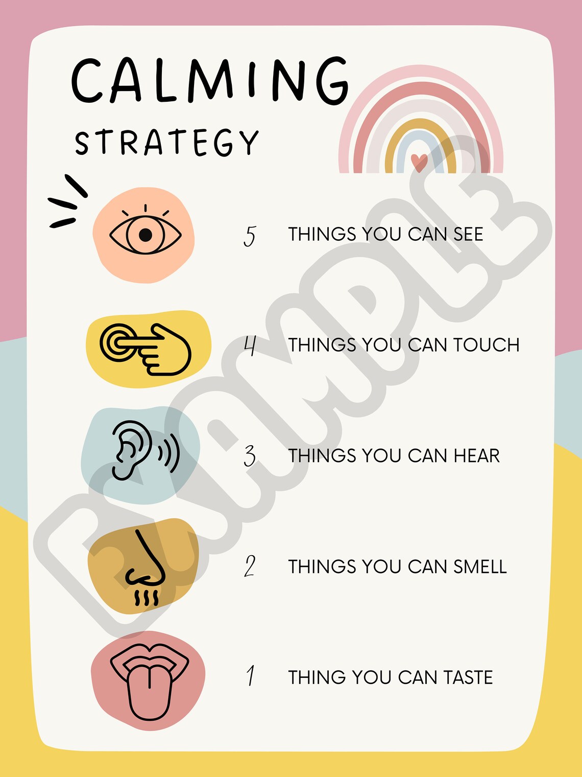 Grounding Exercise, Calming Skills, 5 Senses Exercise, Coping Skill. - Etsy