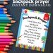 Backpack Blessing or Prayer, Backpack Prayer Tag - Etsy