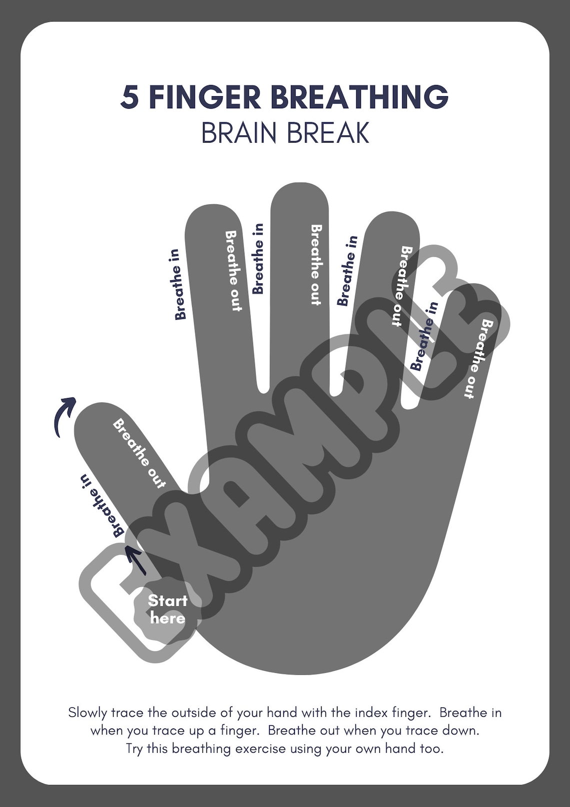 5 Finger Breathing Exercise, Grounding Techniques, Calming Activity ...
