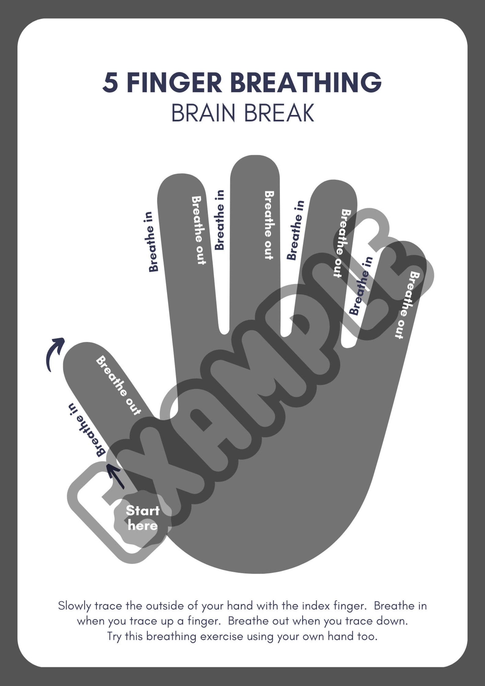 5 Finger Breathing Exercise, Grounding Techniques, Calming Activity ...