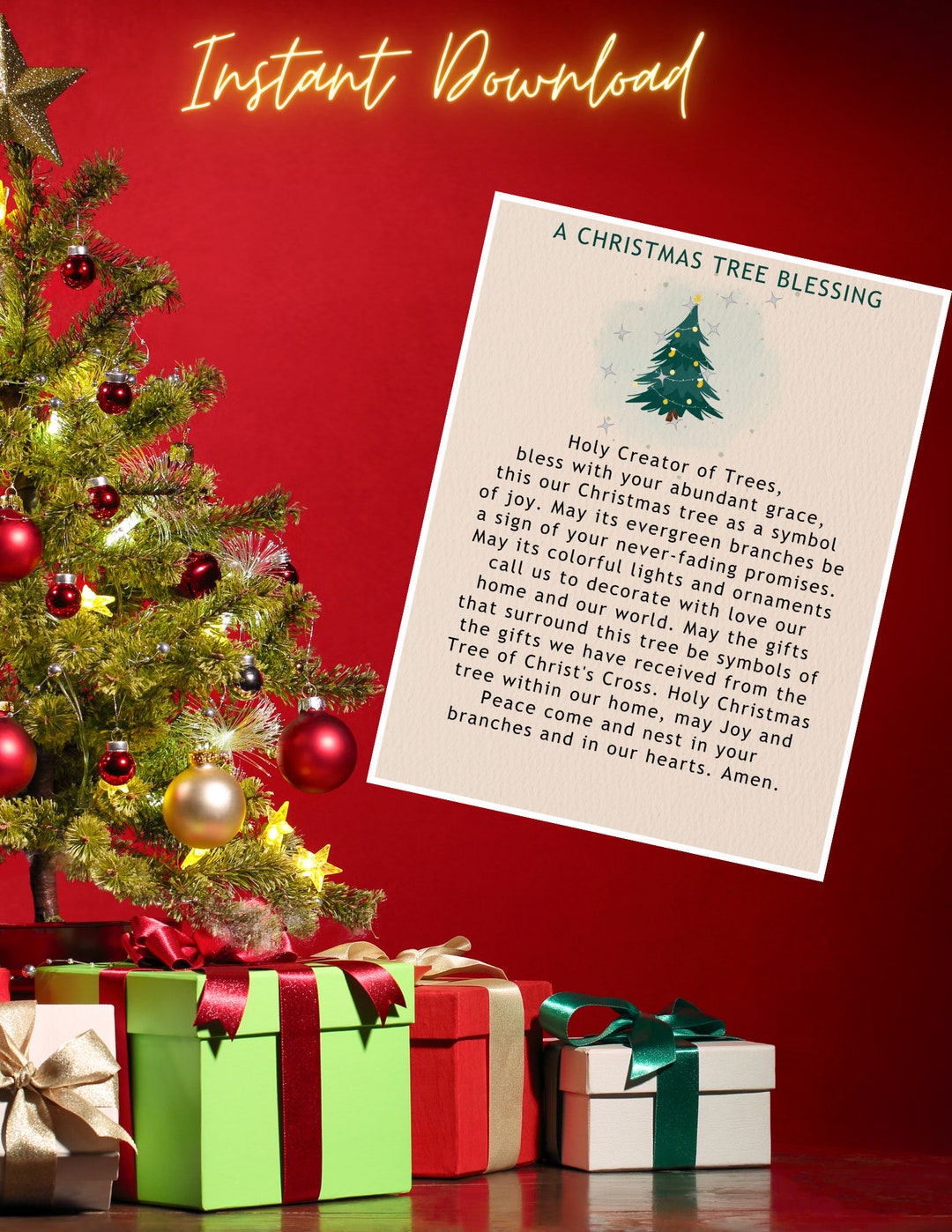 Christmas Tree Blessing - Etsy