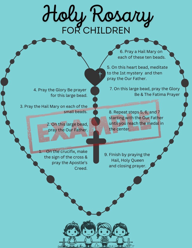How to Pray the Rosary for Children - Etsy