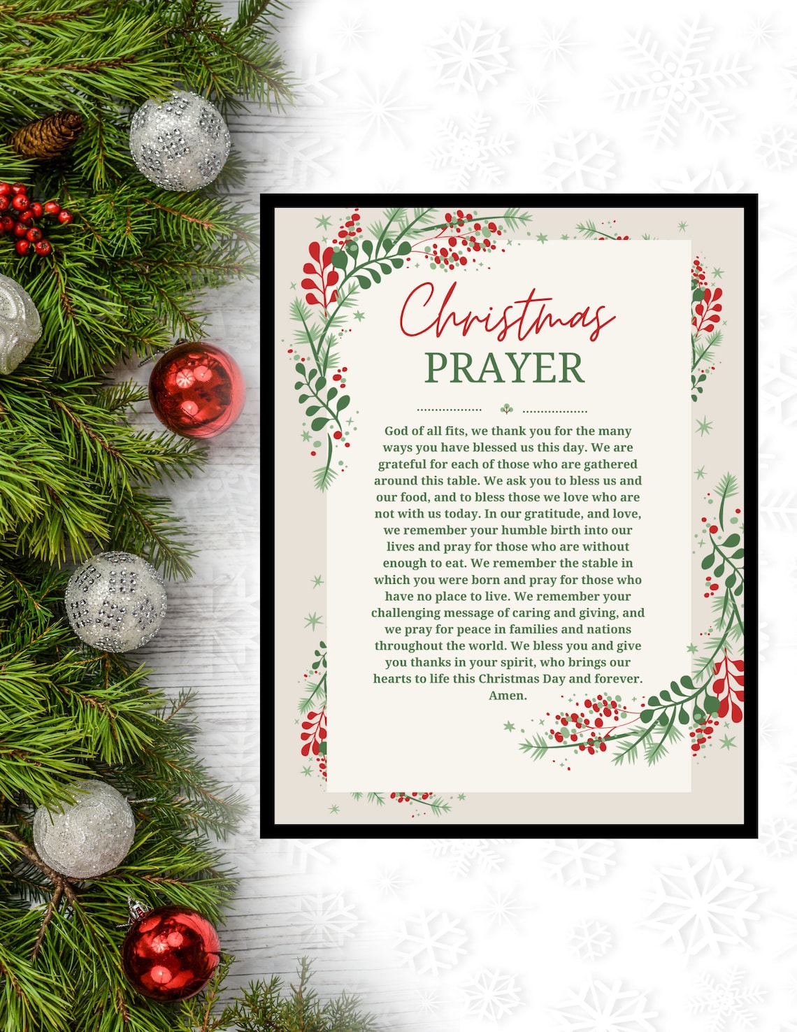 A Christmas Prayer Digital Download/printable - Etsy
