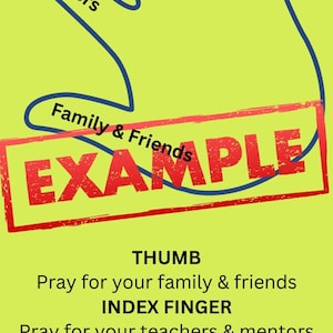 Five Finger Prayer Bookmark, Children's Prayer, Learn to Pray - Etsy
