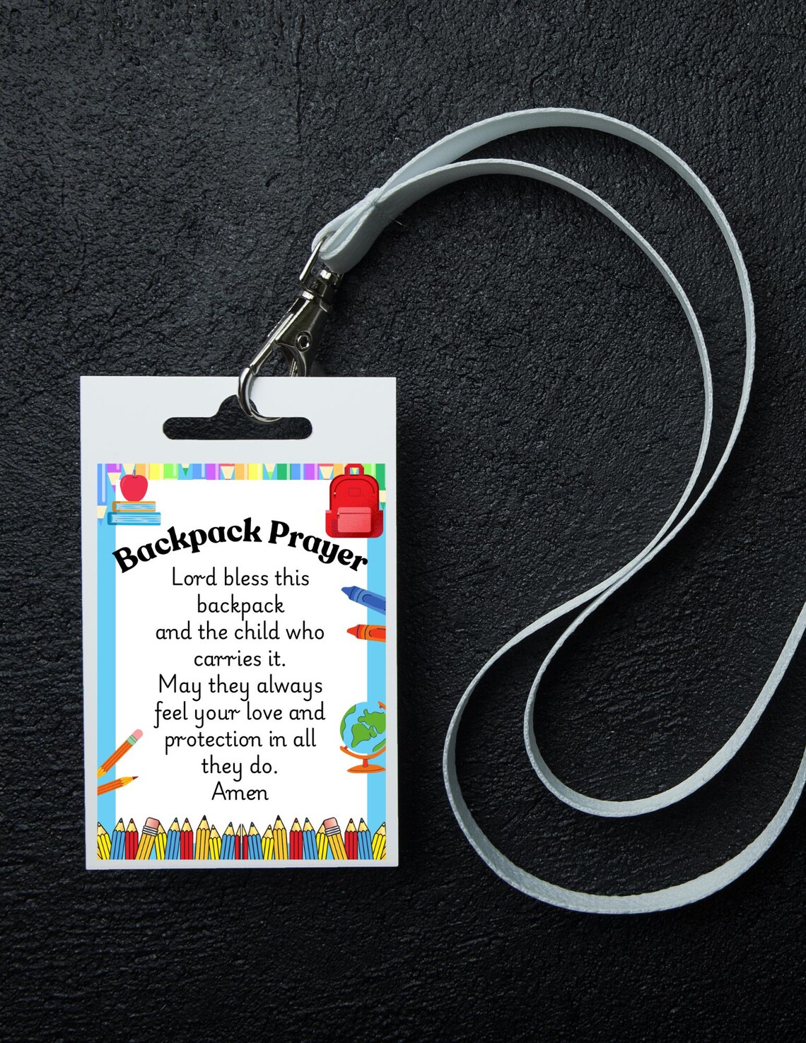 Backpack Blessing or Prayer, Backpack Prayer Tag - Etsy