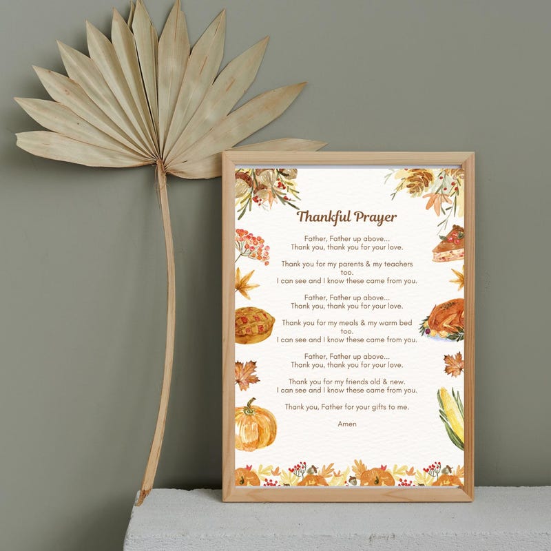 Thanksgiving Prayer - Etsy
