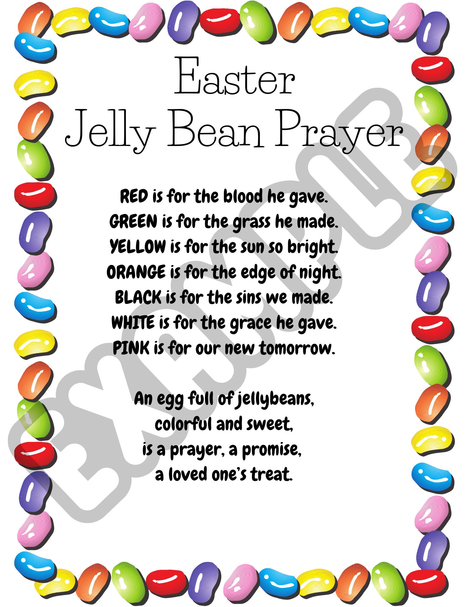 Jelly Bean Prayer Catholic