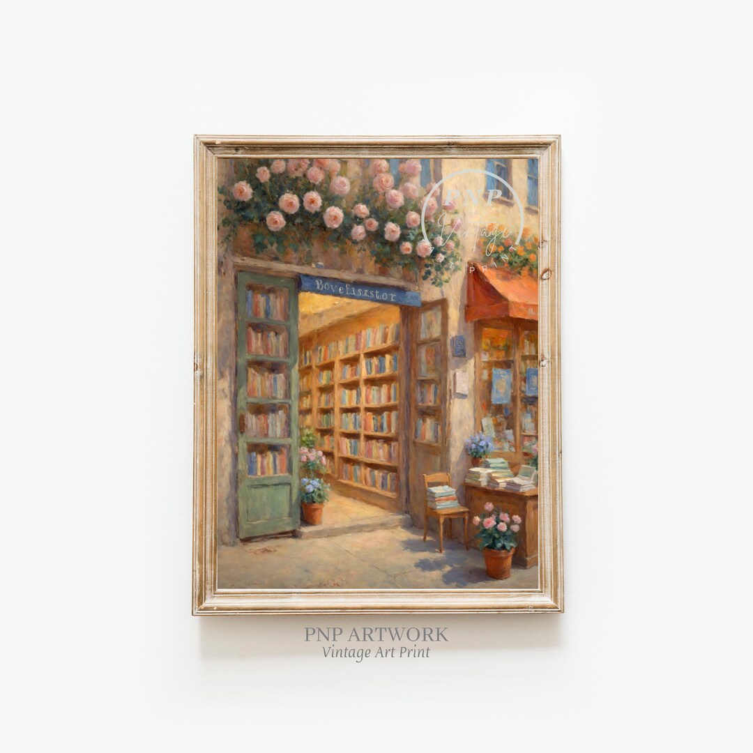 Bookshop Floral Print - Bookstore Poster - Reading Decor - Printable ...