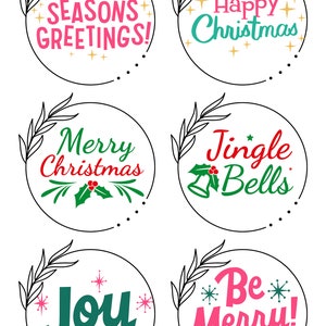 Printable Christmas Gift Labels - Etsy