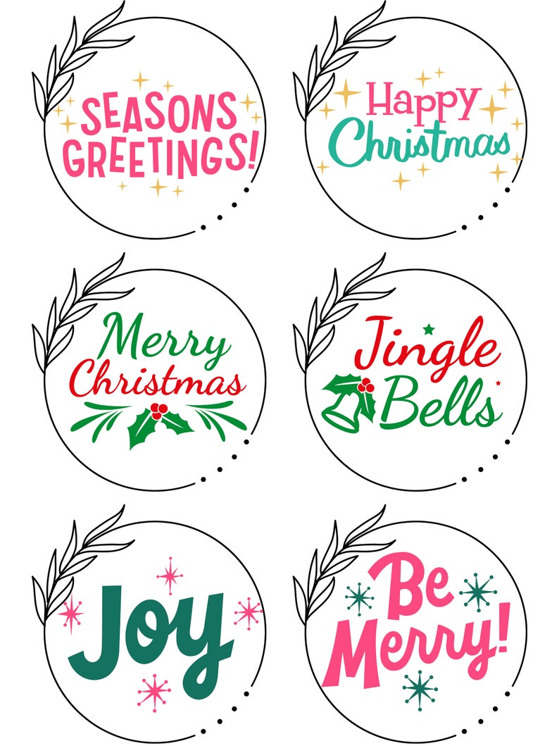 Printable Christmas Gift Labels - Etsy