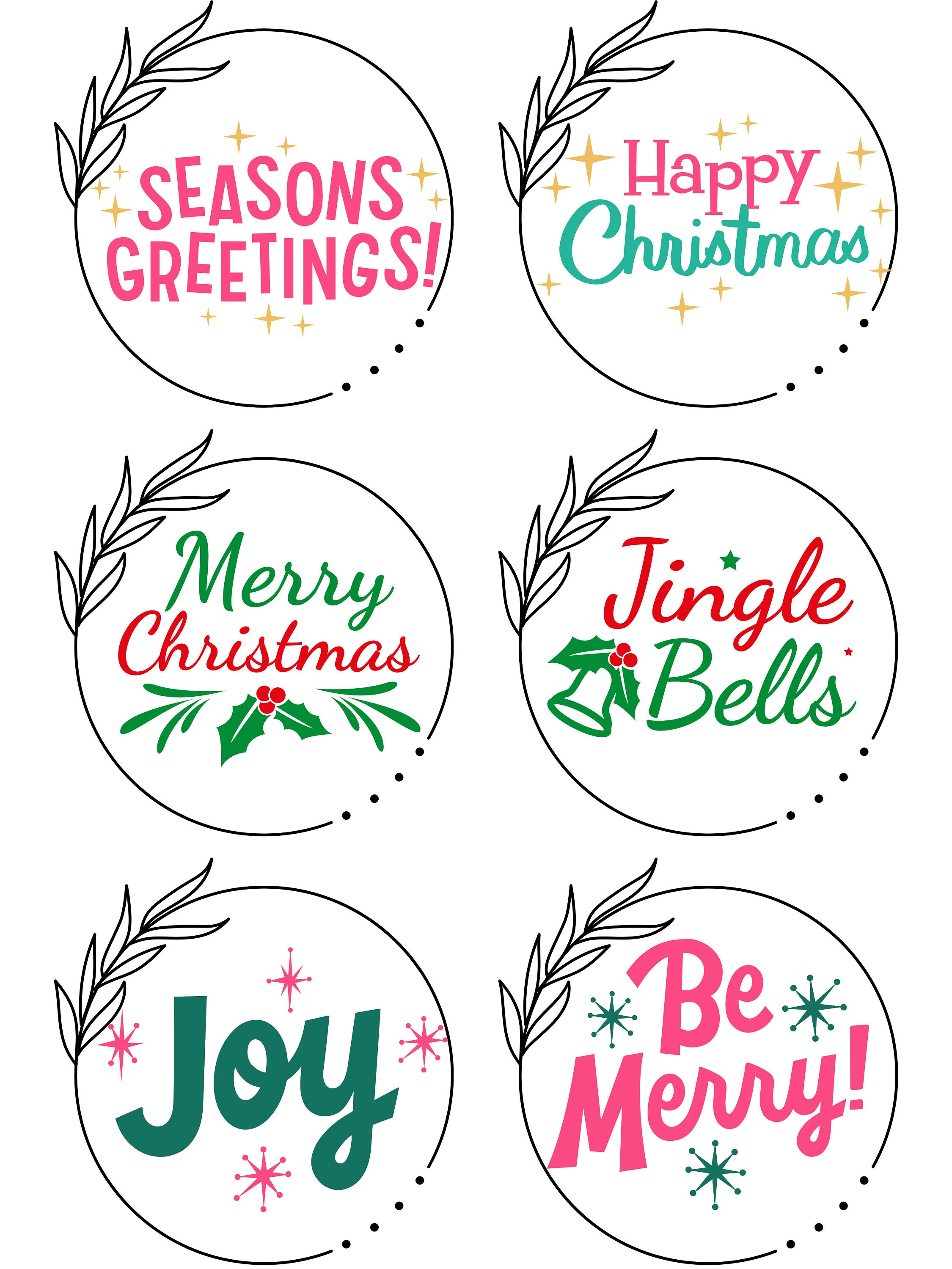 Printable Christmas Gift Labels - Etsy