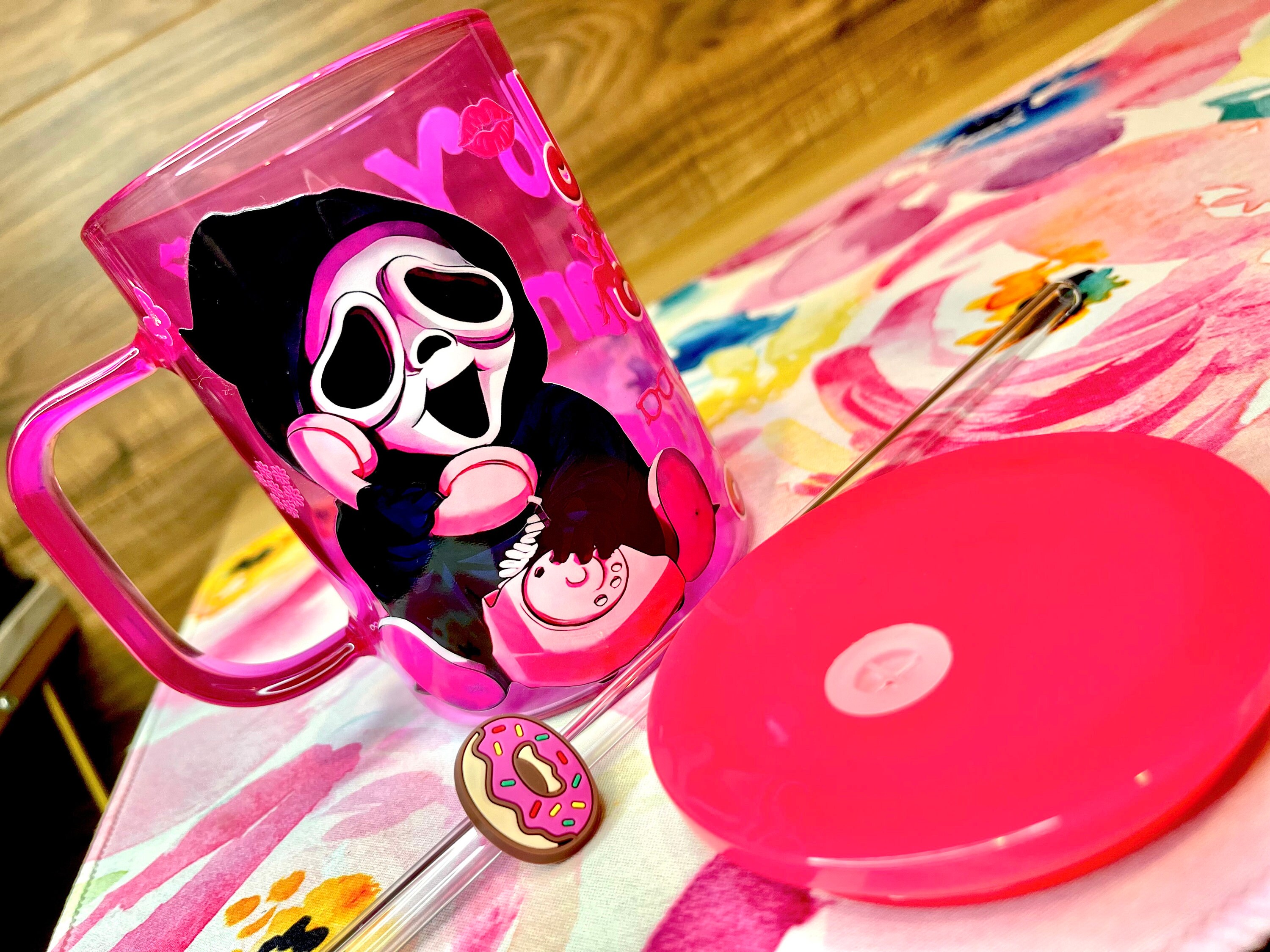 No You Hang up Barbie Glass Cup hot Pink FREE STRAW TOPPER - Etsy