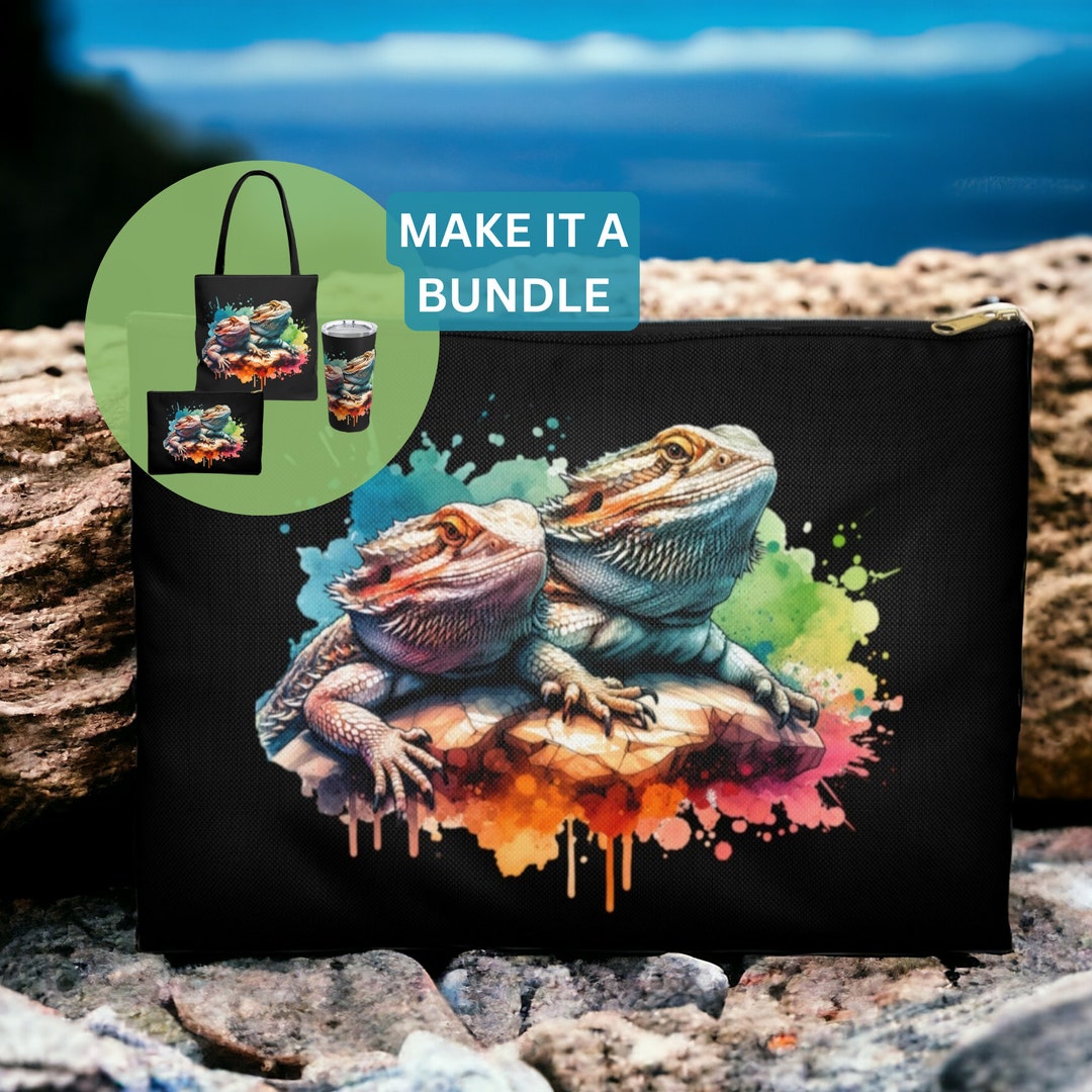Bearded Dragon Accessory Pouch Gift Idea for Reptile Lover Gift Travel ...