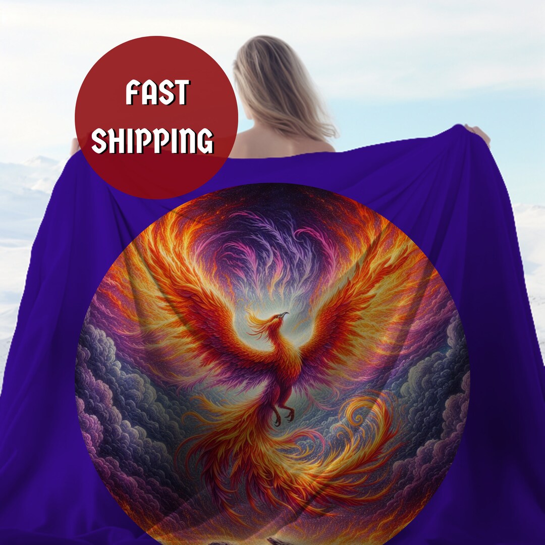 Phoenix Blanket Cozy Gift Idea for Women Decorative Throw Fantasy Lover ...