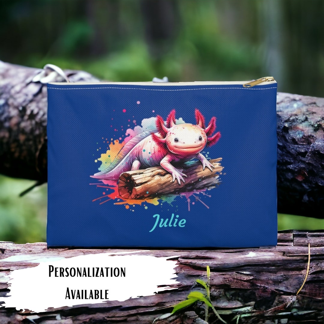 Personalized Axolotl Travel Makeup Bag Travel Accessory Pouch Gift for ...