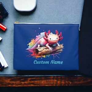 Personalized Axolotl Travel Makeup Bag Travel Accessory Pouch Gift for ...