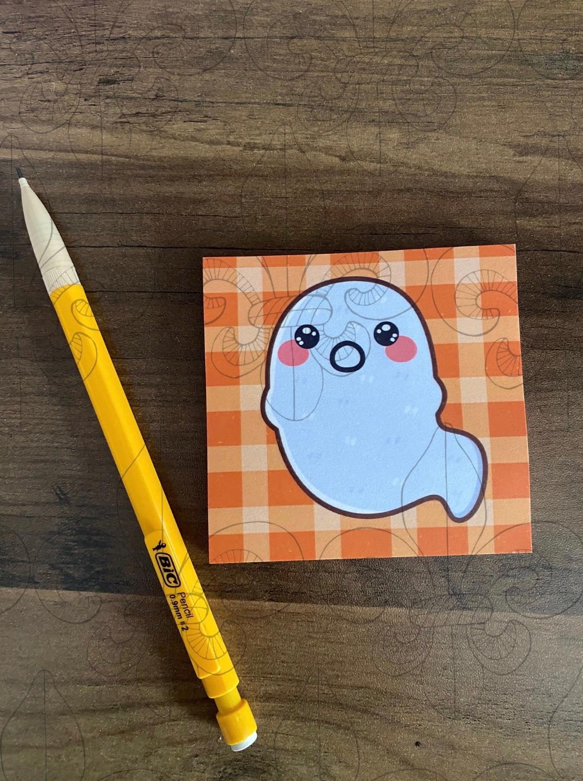 Gingham Ghost Sticky Notes - Etsy
