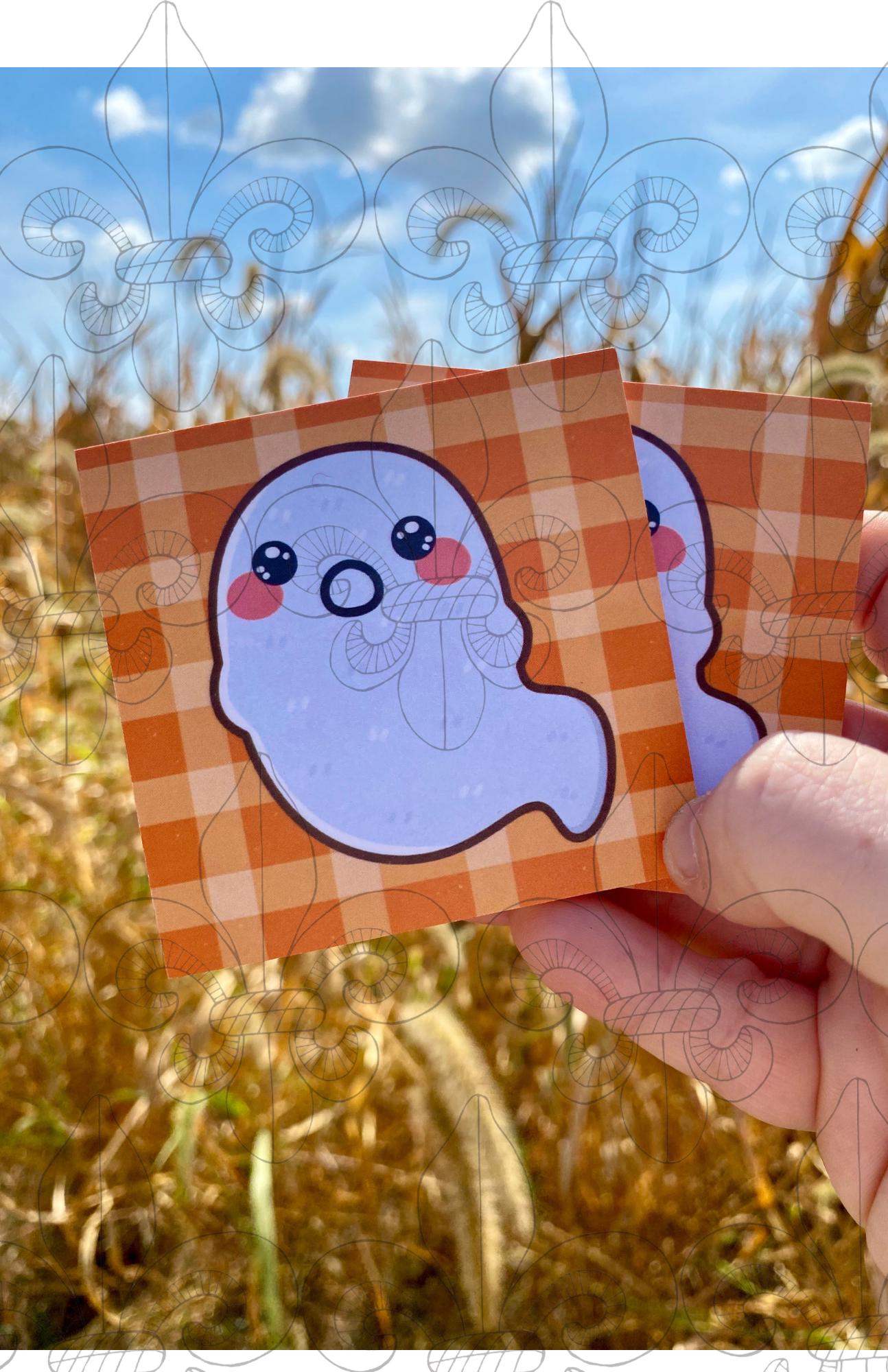 Gingham Ghost Sticky Notes - Etsy