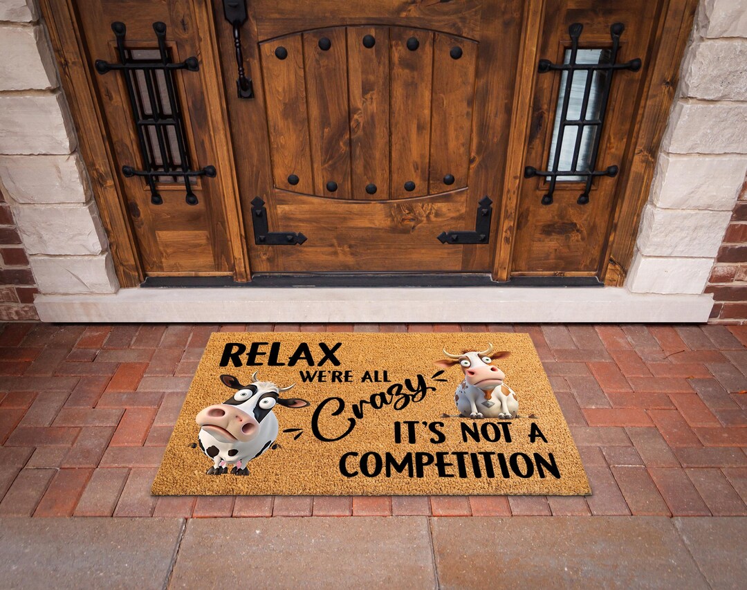 Cow Coir Door Mat,funny Cow Doormat, Western Doormat, Cow Lower Mat ...
