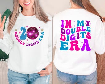 Custom in My Double Digits Era Shirt, 10th Birthday Shirt, Personalized ...