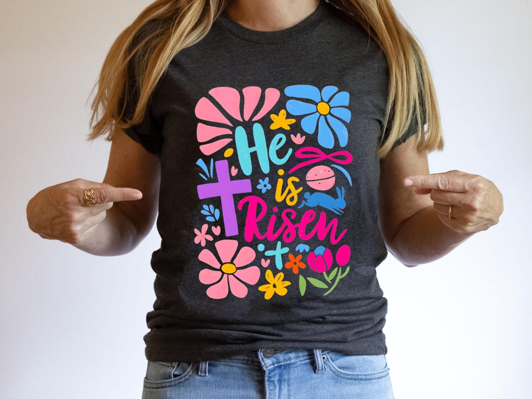 He is Risen Easter Shirt, Retro Easter Sweatshirt, Jesus Easter Shirt ...