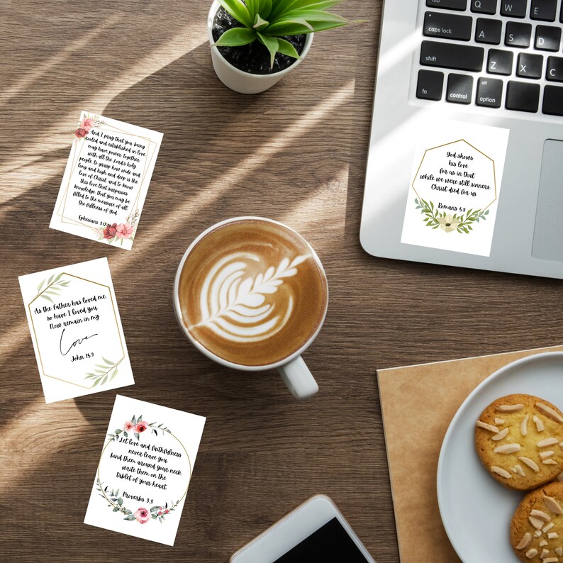 God's Love Scripture Prayer Card Set, Bible Verse Valentine Cards ...