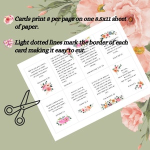 Scripture Bible Verse Card Set, Floral Memory Verse Cards, Christian ...
