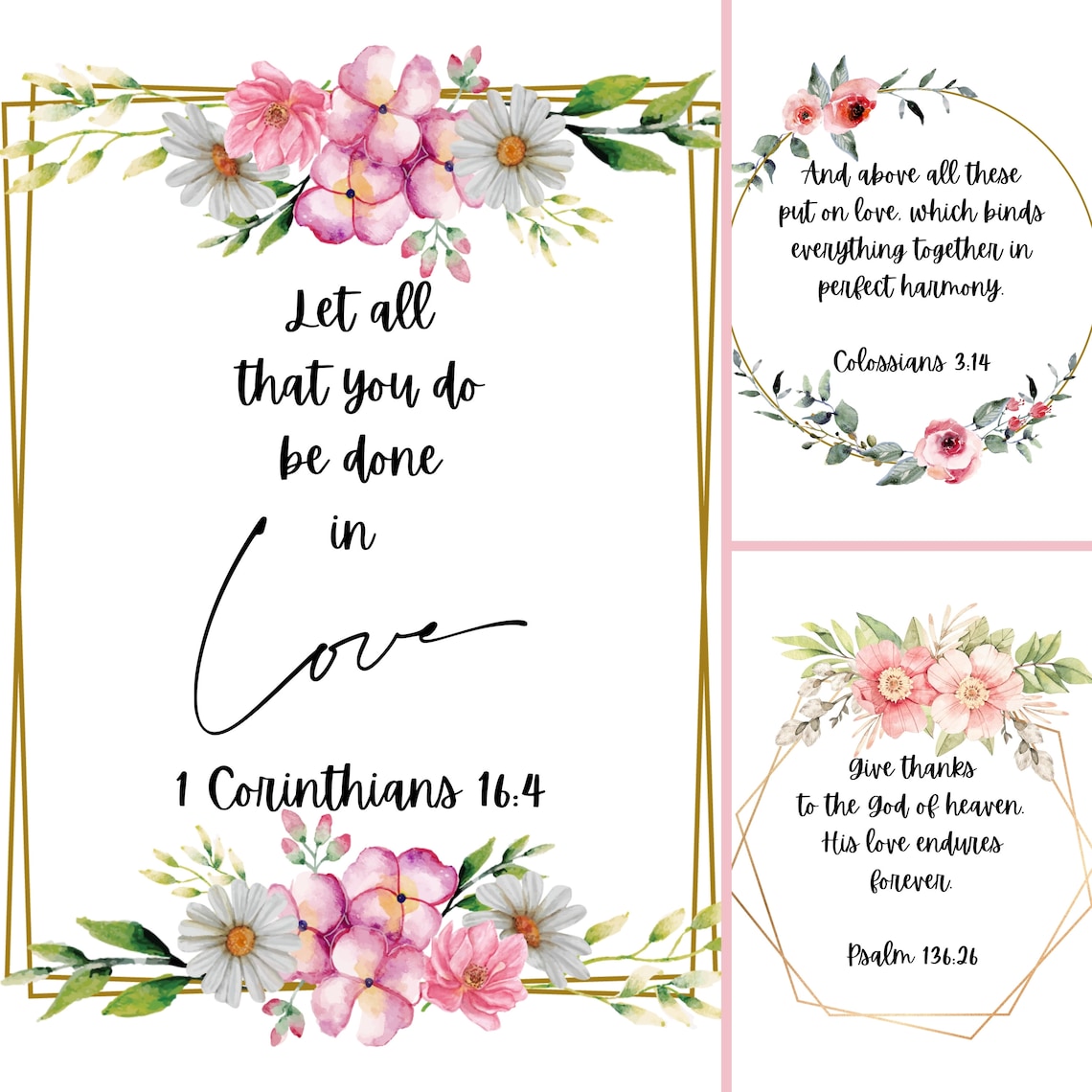 God's Love Scripture Prayer Card Set, Bible Verse Valentine Cards ...