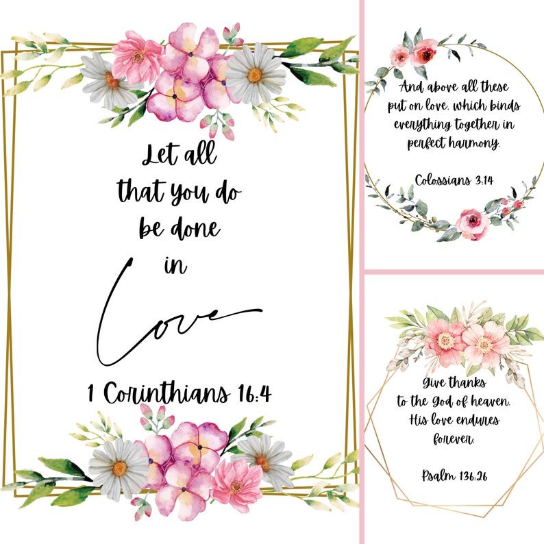 God's Love Scripture Prayer Card Set, Bible Verse Valentine Cards ...