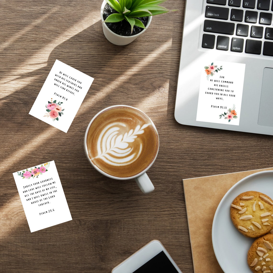 Scripture Bible Verse Card Set, Floral Memory Verse Cards, Christian ...