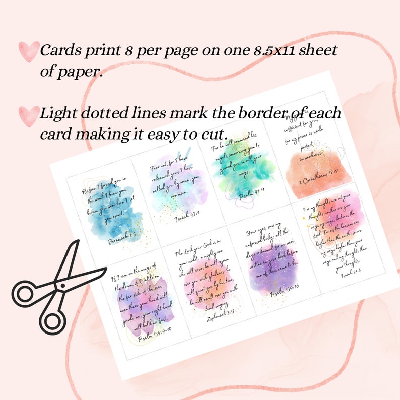 Scripture Prayer Card Set, Comfort Bible Verse Cards, Christian Memory ...