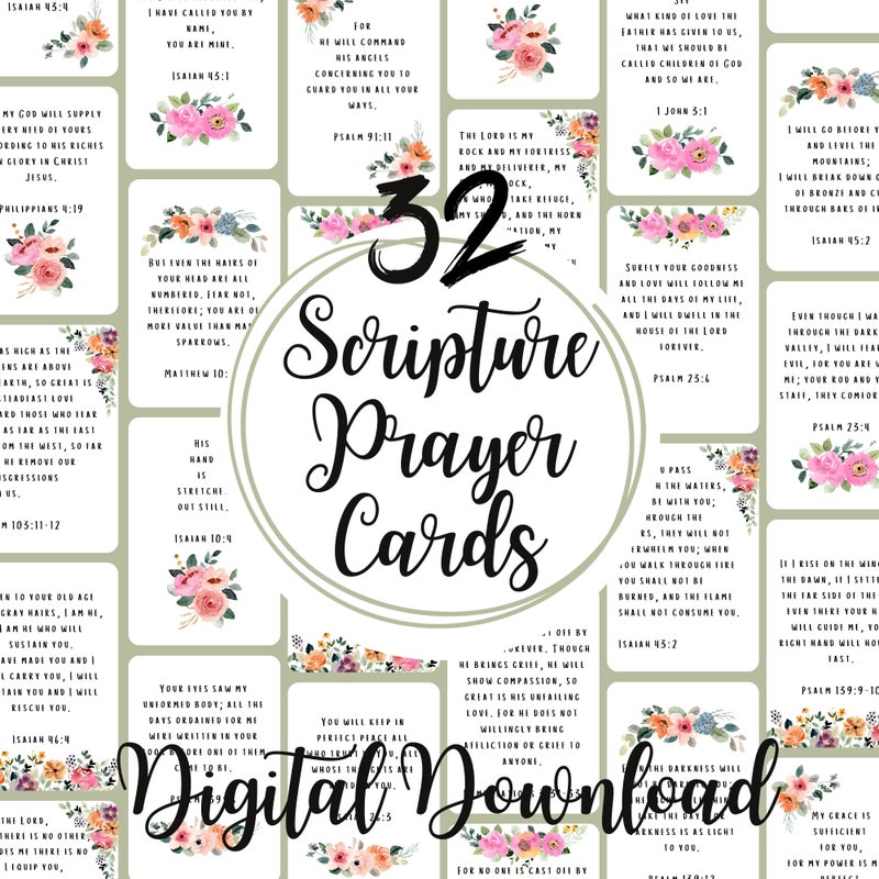 Bible Verse Cards - Etsy