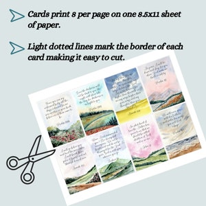 Scripture Memory Verse Card Set, Comfort Bible Verse Notecard ...