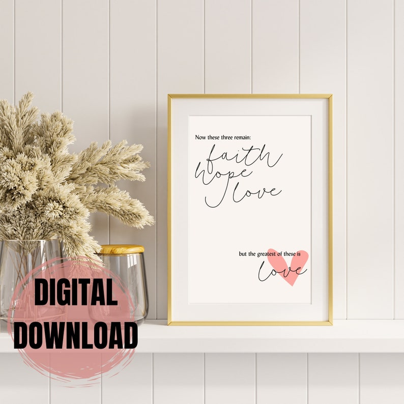1 Corinthians 13 - the Love Chapter - Faith Hope & Love, Christian ...