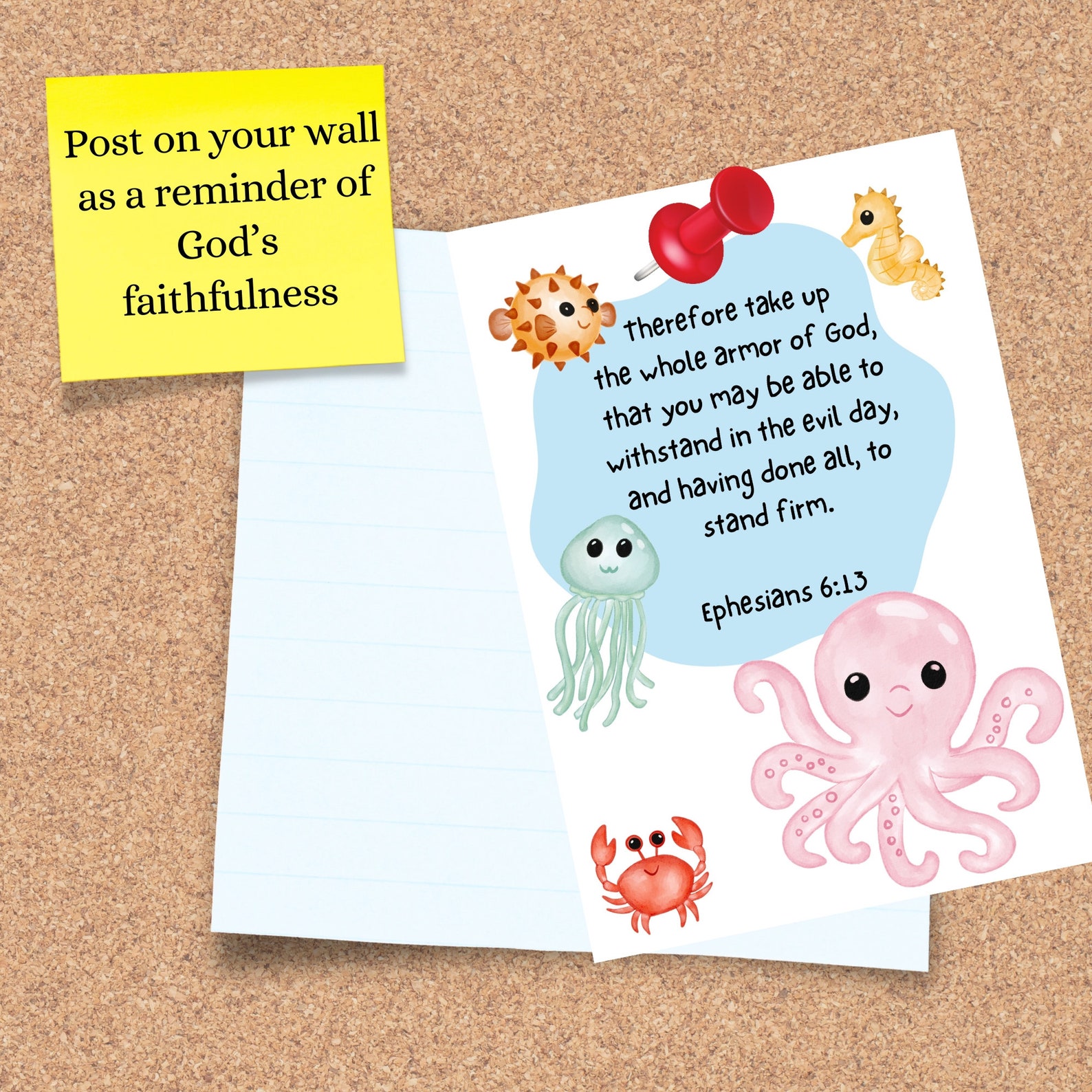 Memory Bible Verse Card Set for Kids, Printable Christian Scripture ...