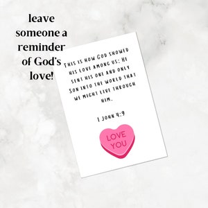 God's Love Scripture Prayer Card Set 2x3, Valentine Bible Verse Cards ...