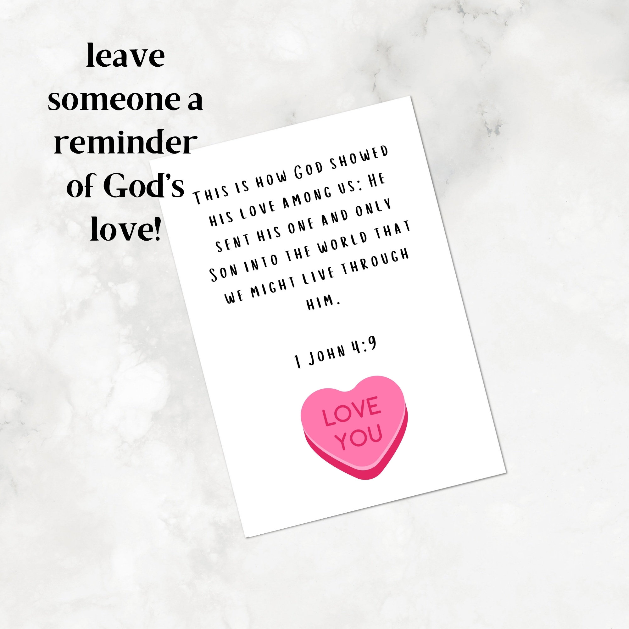 3x5 God's Love Scripture Prayer Card Set, Valentine Bible Verse Cards ...