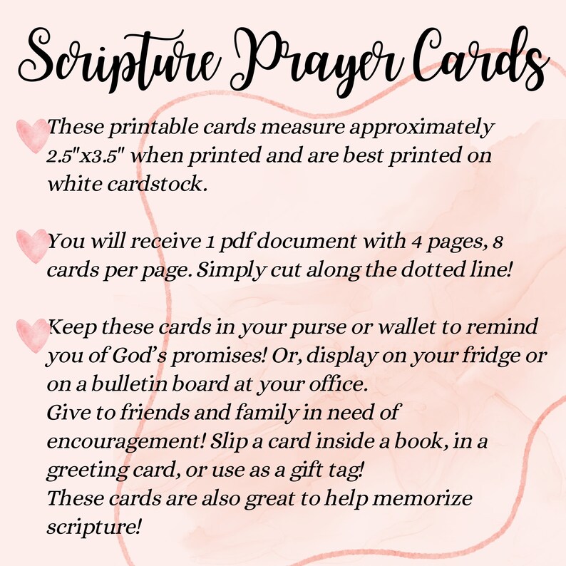 Scripture Prayer Card Set, Comfort Bible Verse Cards, Christian Memory ...