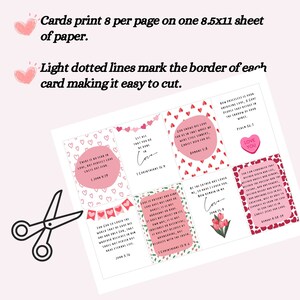 God's Love Scripture Prayer Card Set 2x3, Valentine Bible Verse Cards ...