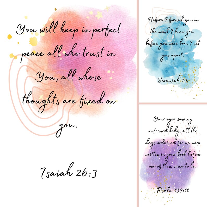 Scripture Prayer Card Set, Comfort Bible Verse Cards, Christian Memory ...