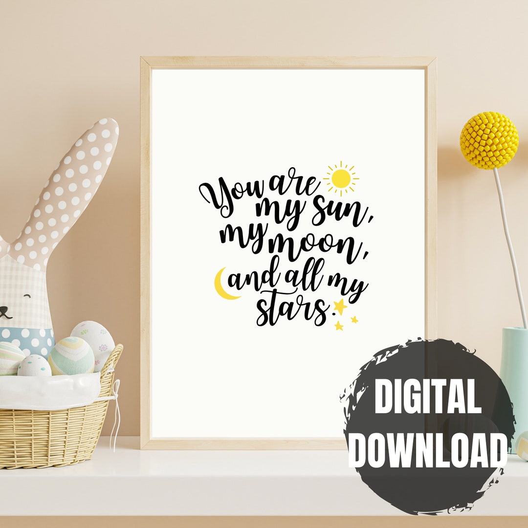 You Are My Sun, My Moon, and All My Stars - EE Cummings Poem Nursery ...