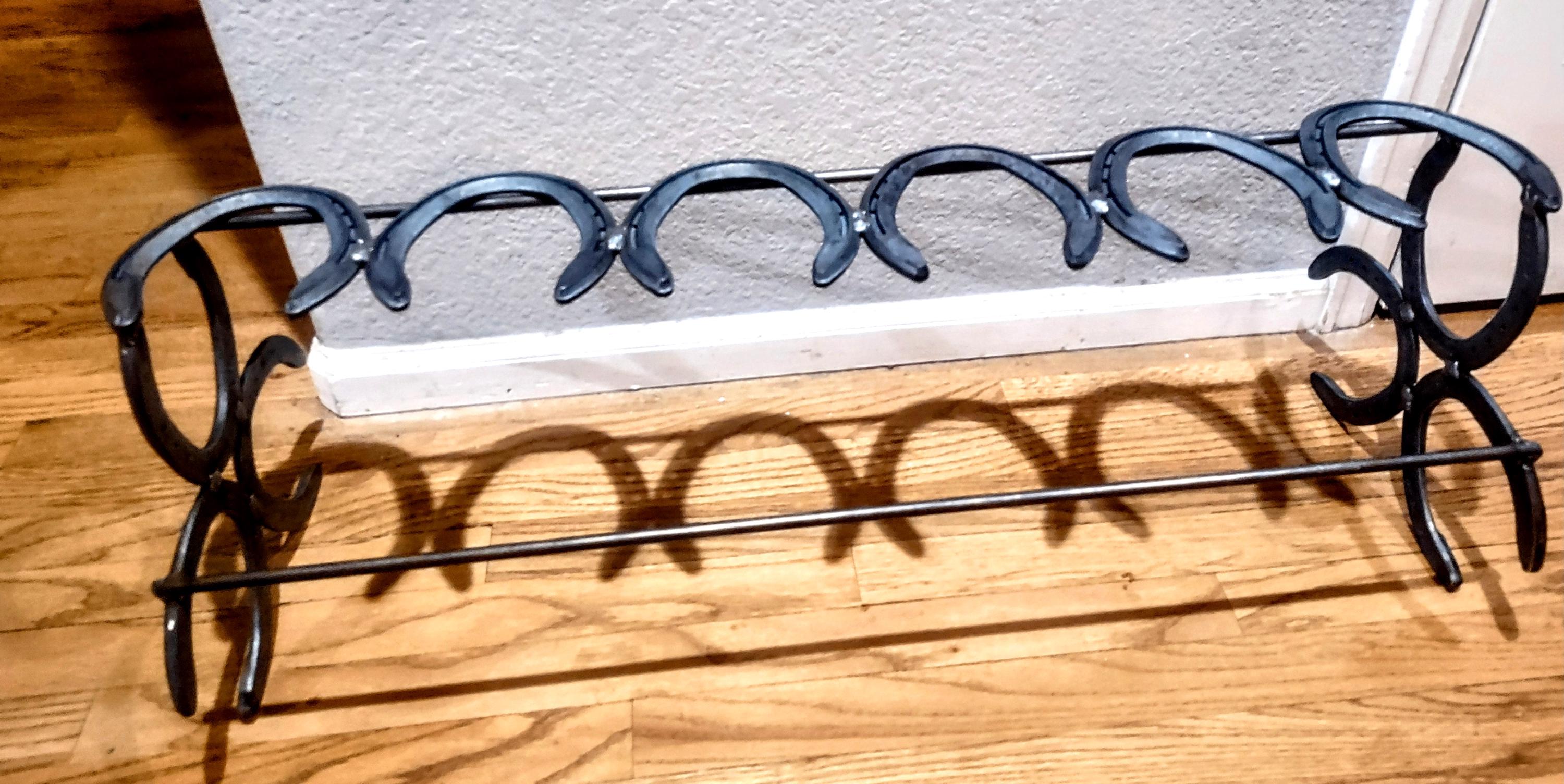 Rustic Horseshoe Boot Rack. Holds up to 3 Pairs of Boots.custom ...