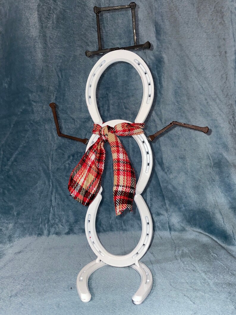 Horseshoe Snowman, Large - Etsy