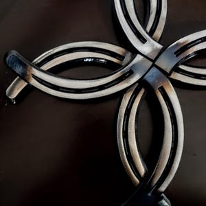 Horseshoe Fish Cross Wall Hanging: Stone Polished Iron Ichthys - Etsy
