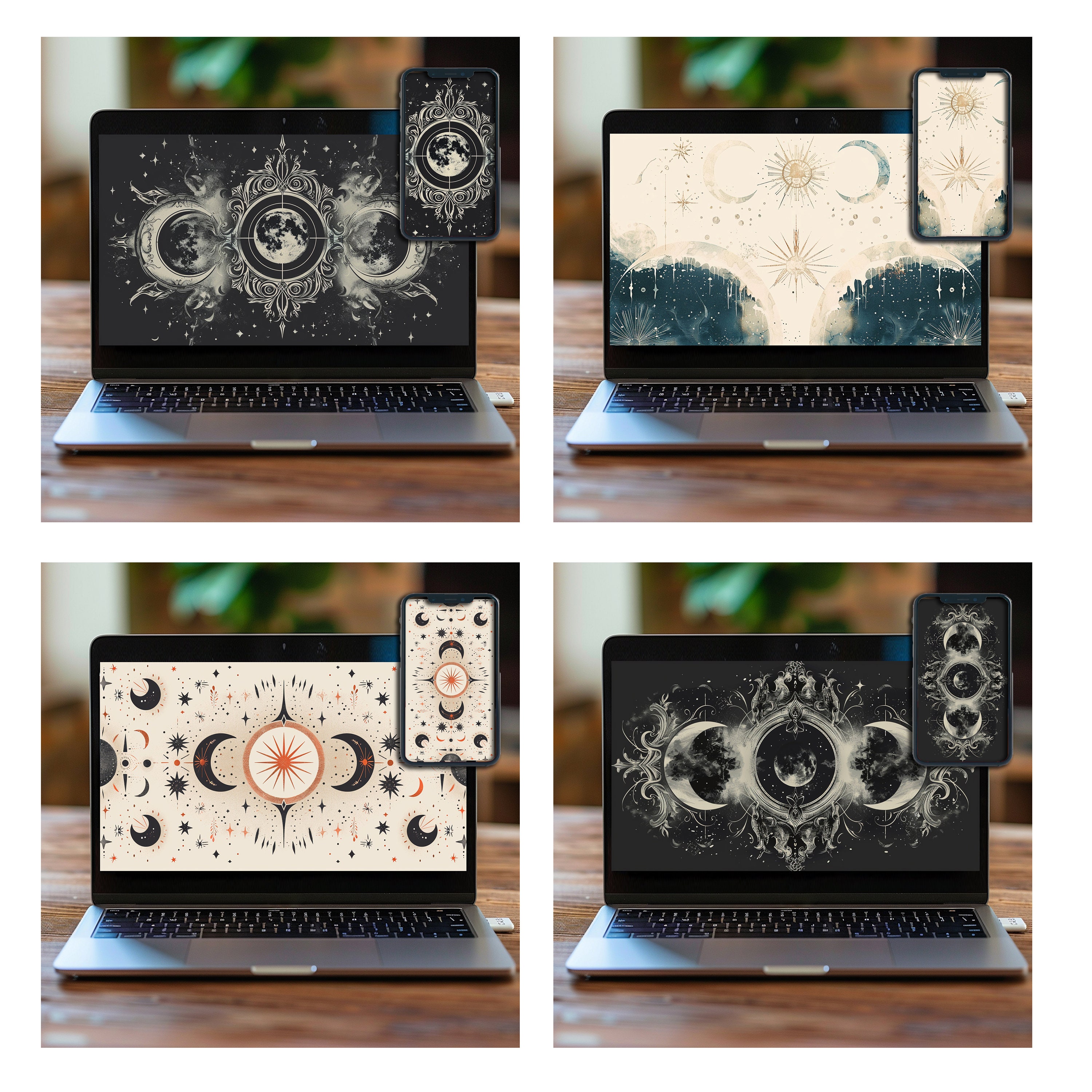 50 Witchy Desktop Wallpapers, Soft and Dreamy Celestial Designs, Moody ...