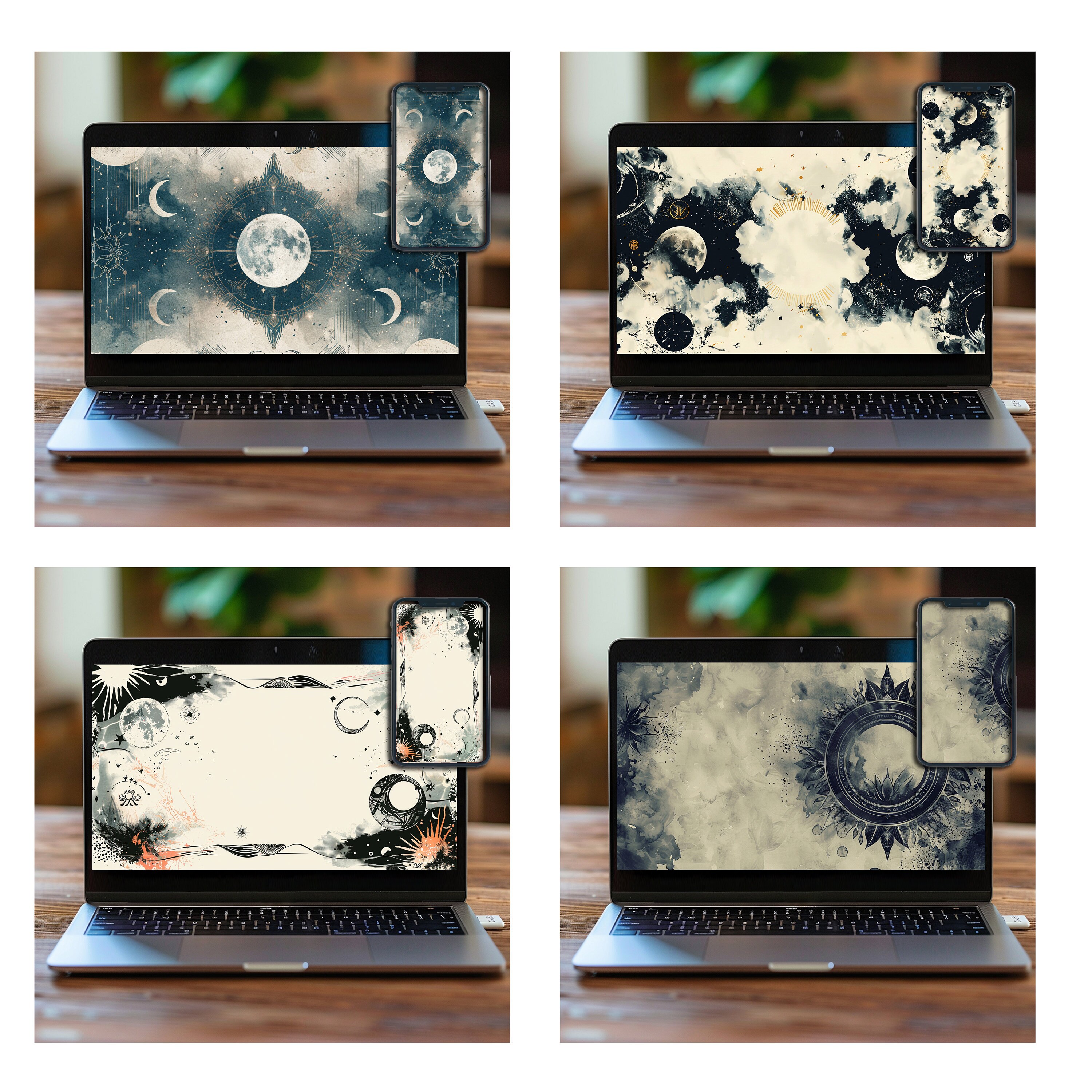 50 Witchy Desktop Wallpapers, Soft and Dreamy Celestial Designs, Moody ...