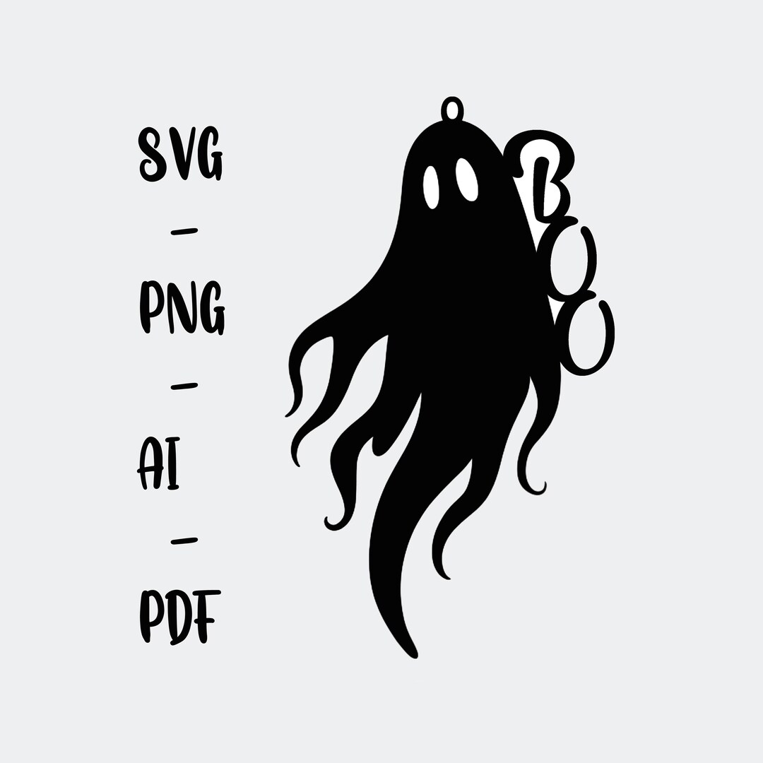 Ghost Says Boo SVG, PNG Instant Digital File, Laser Cut File, Print ...