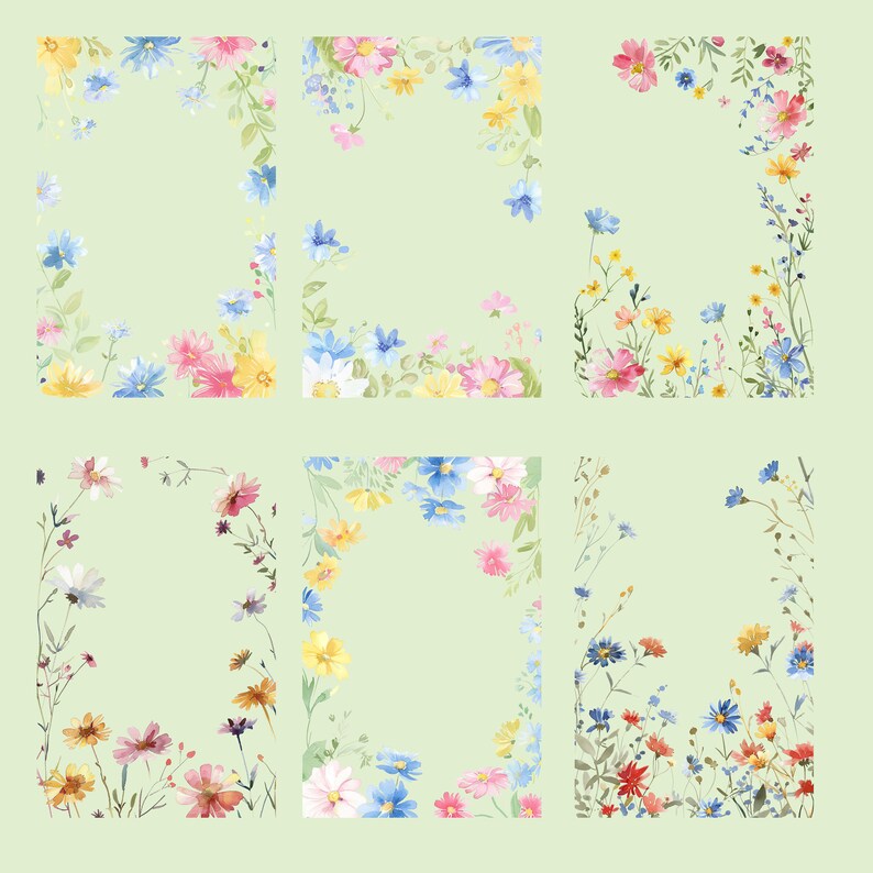 60 Transparent Daisy Frames PNG, Commercial Use, Instant Download ...