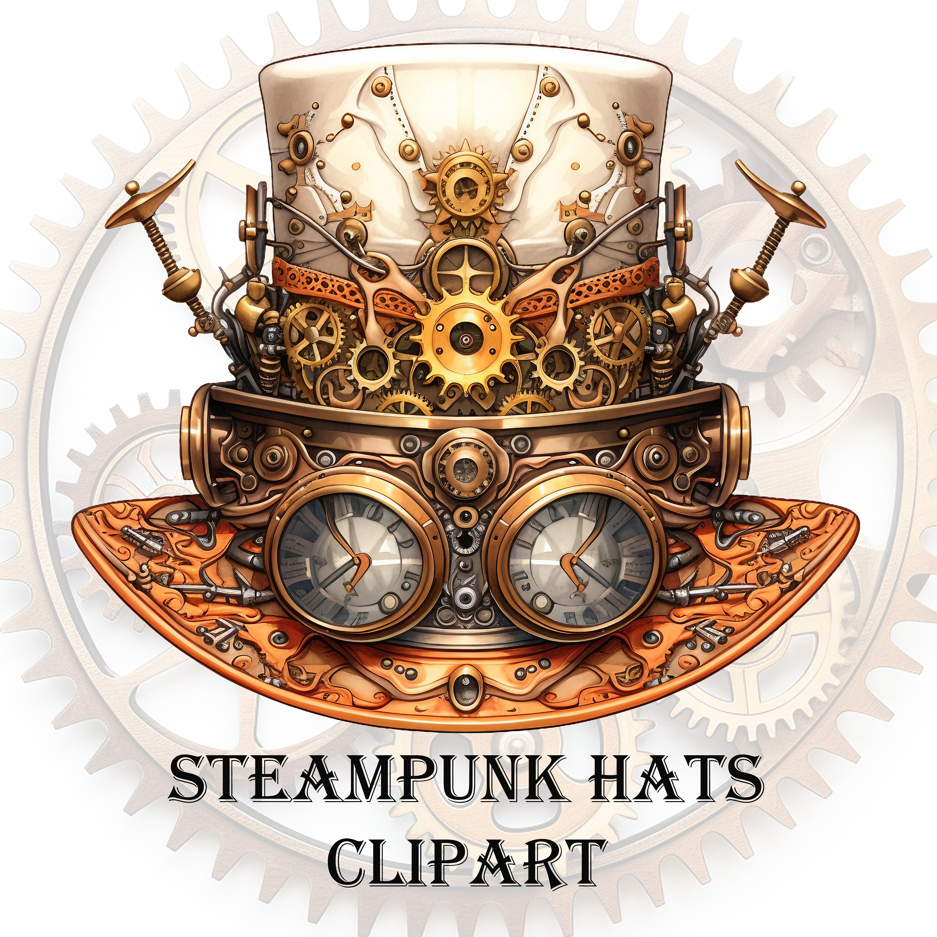 9 Steampunk Hats, Transparent PNG Clipart, Vintage Steampunk Art ...